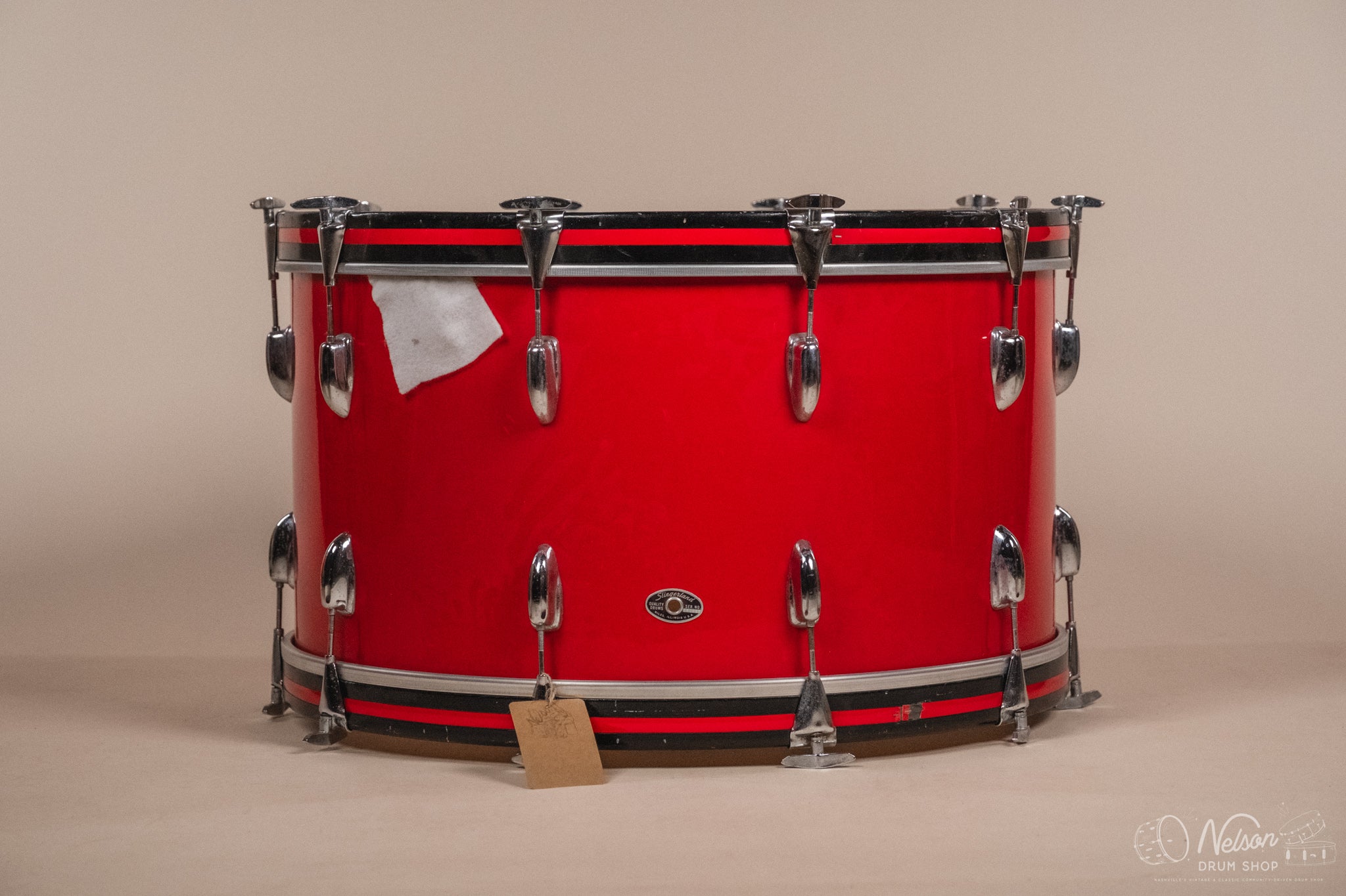 1970s Slingerland 3 ply in Red Gloss Pearl - 14x26 – Nelson Drum Shop