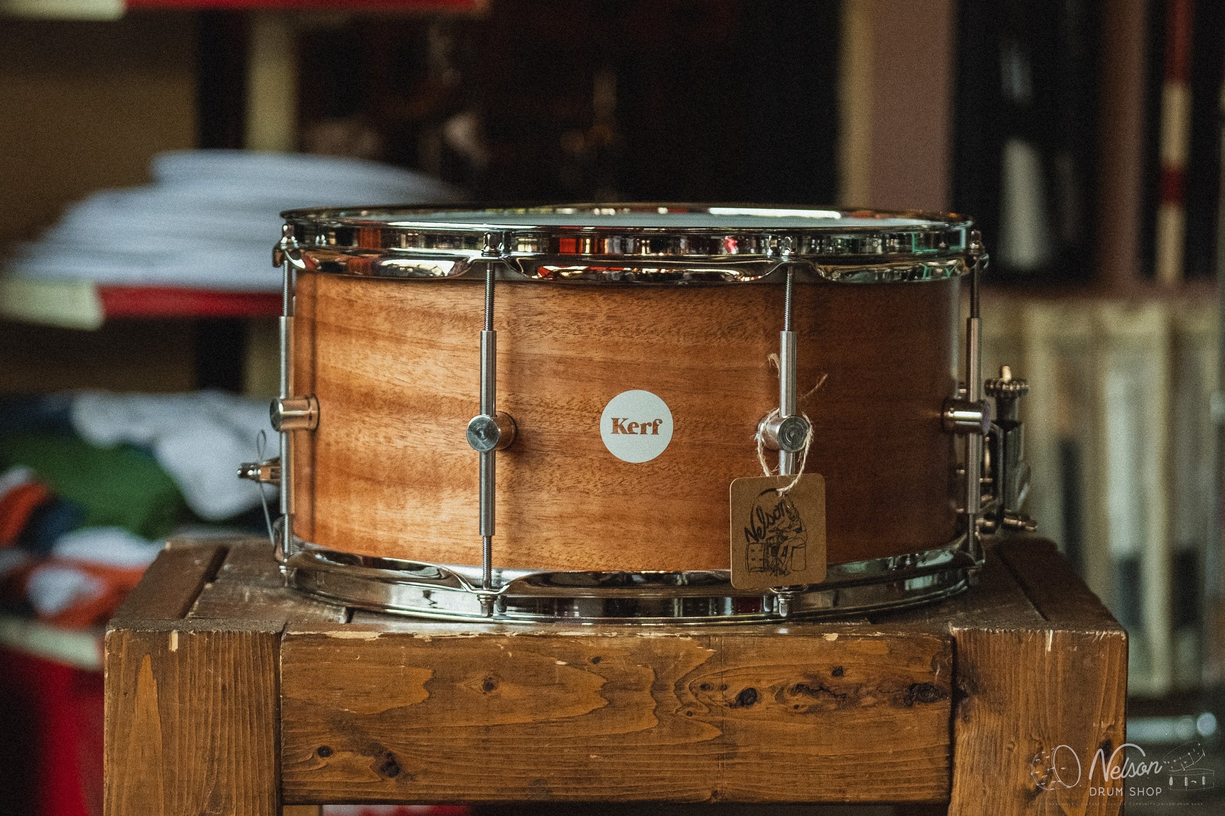 Kerf Drums Ribbon Mahogany in Natural - 7x14 – Nelson Drum Shop