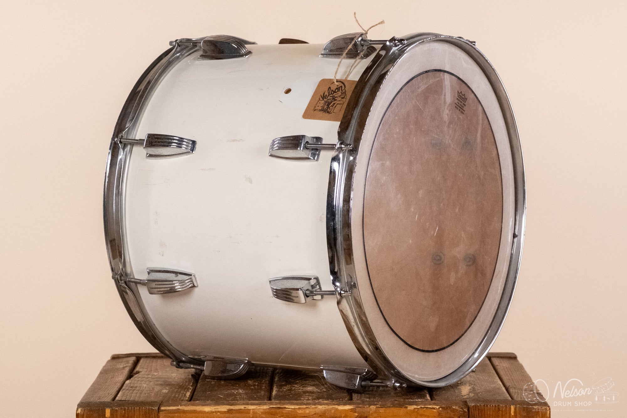 1980s Ludwig Classic 6-ply in White Cortex - 12x15 – Nelson Drum Shop