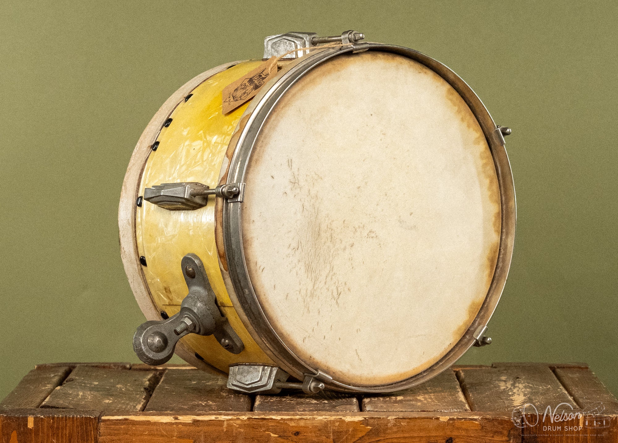 1940s Ludwig Tack Bottom Tom in White Marine Pearl - 7x11 – Nelson Drum ...