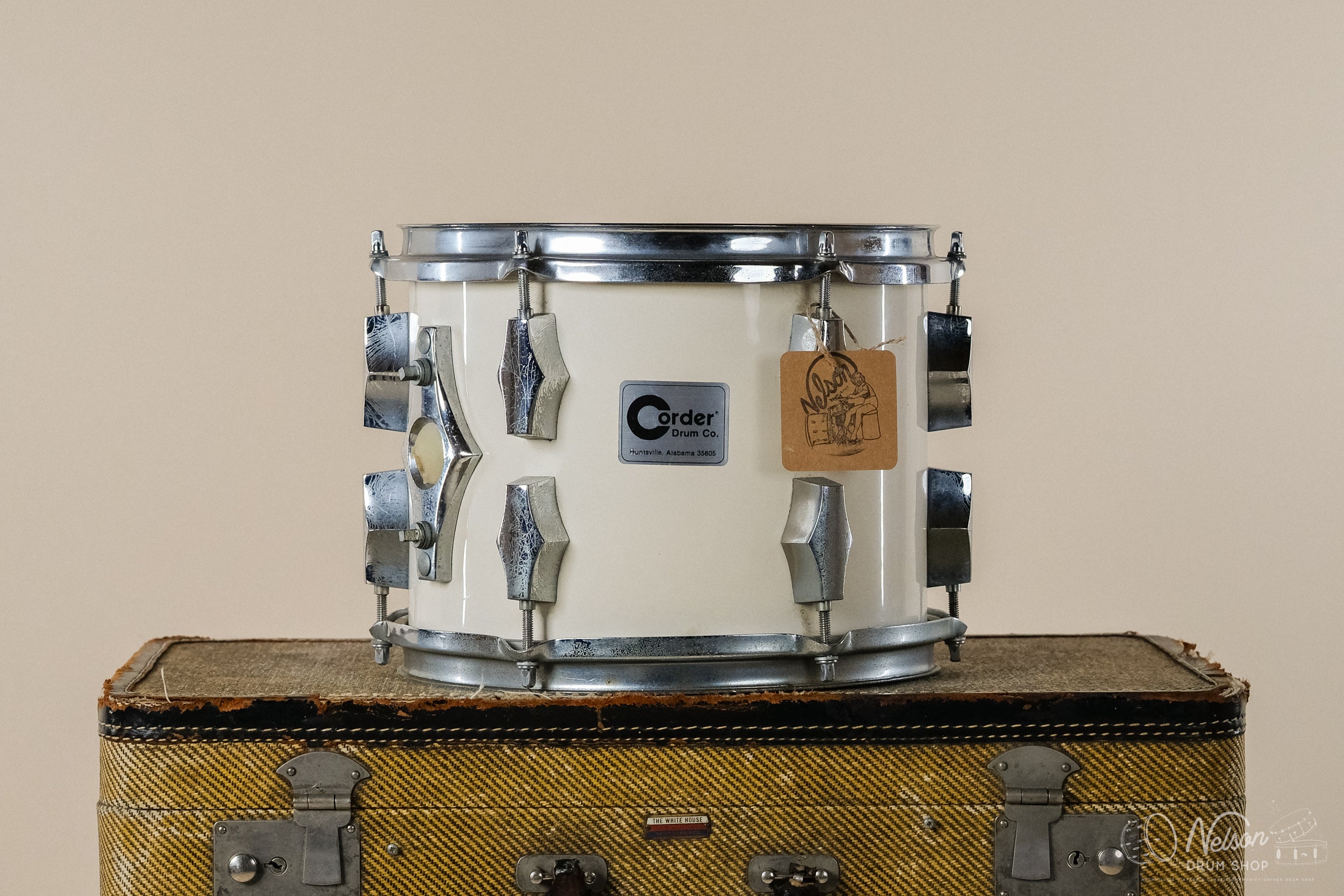 1980s Corder in White Formex Finish - 8x10 – Nelson Drum Shop