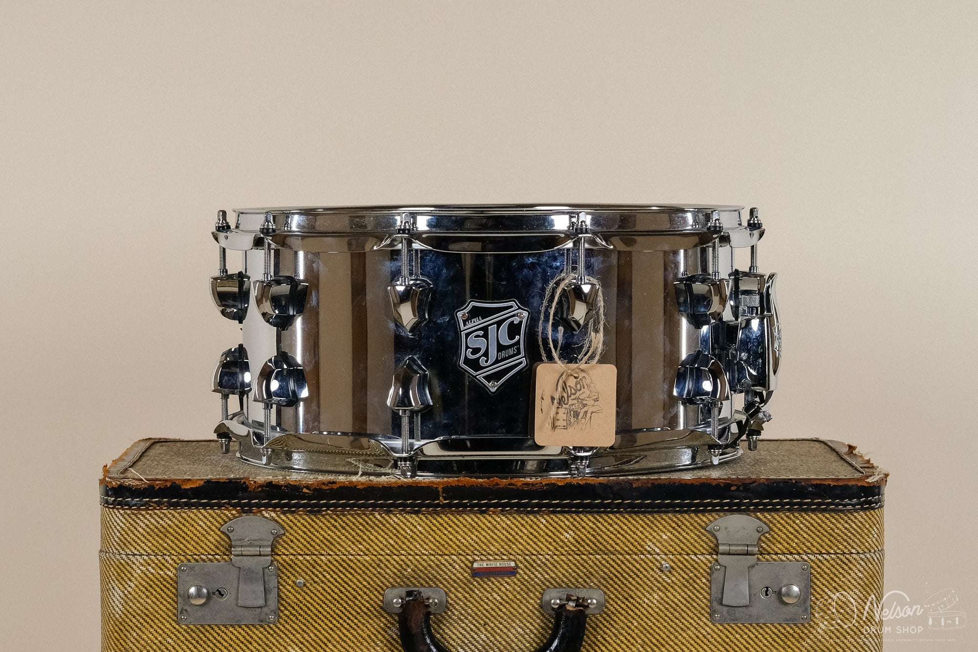 Used SJC Alpha Steel in Chrome - 6.5x14 – Nelson Drum Shop
