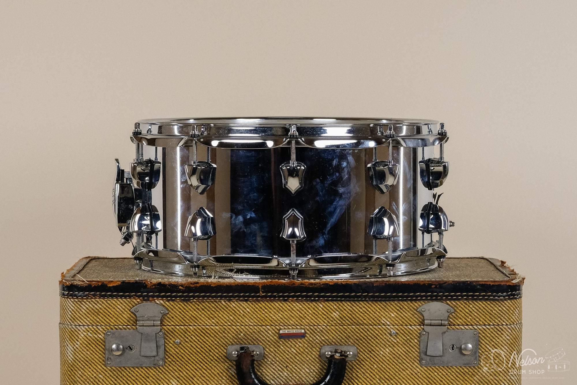 Used SJC Alpha Steel in Chrome - 6.5x14 – Nelson Drum Shop