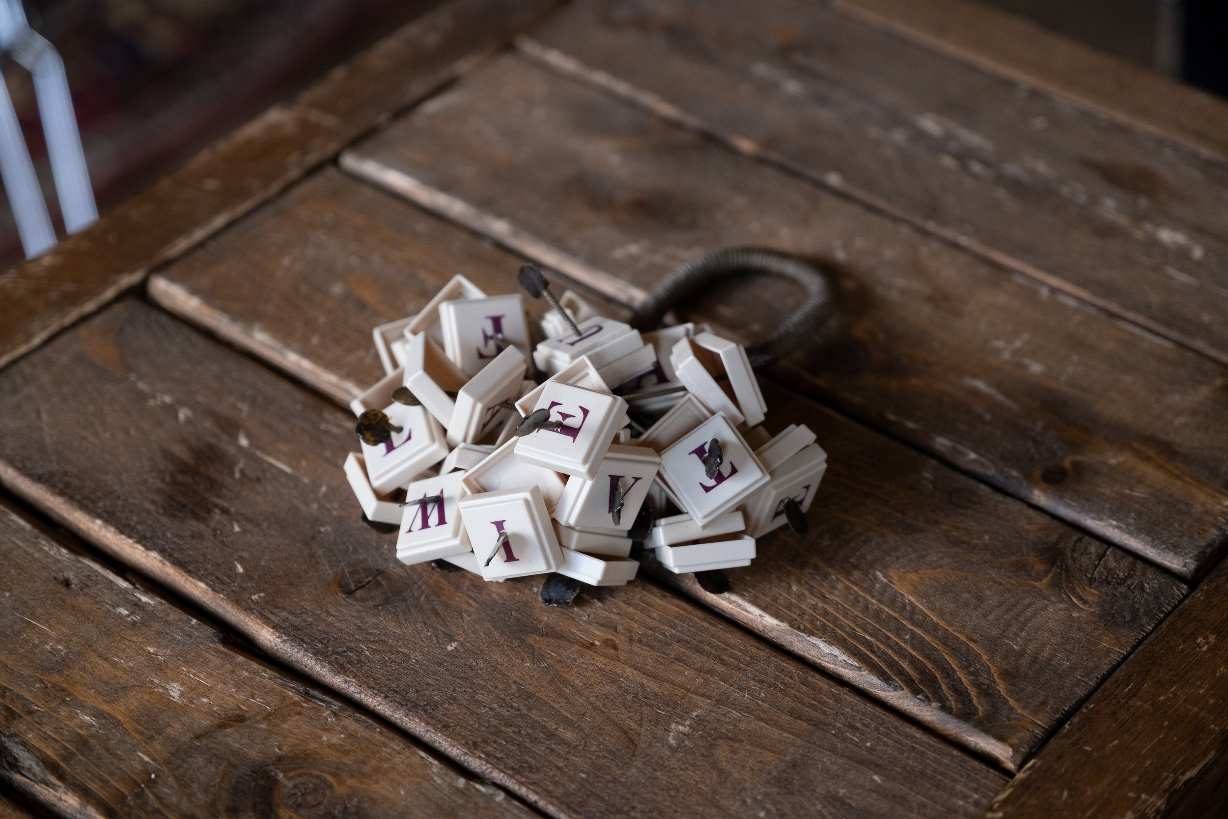 Upcycled Percussion Upwords Game Tile Hand Rattle – Nelson Drum Shop