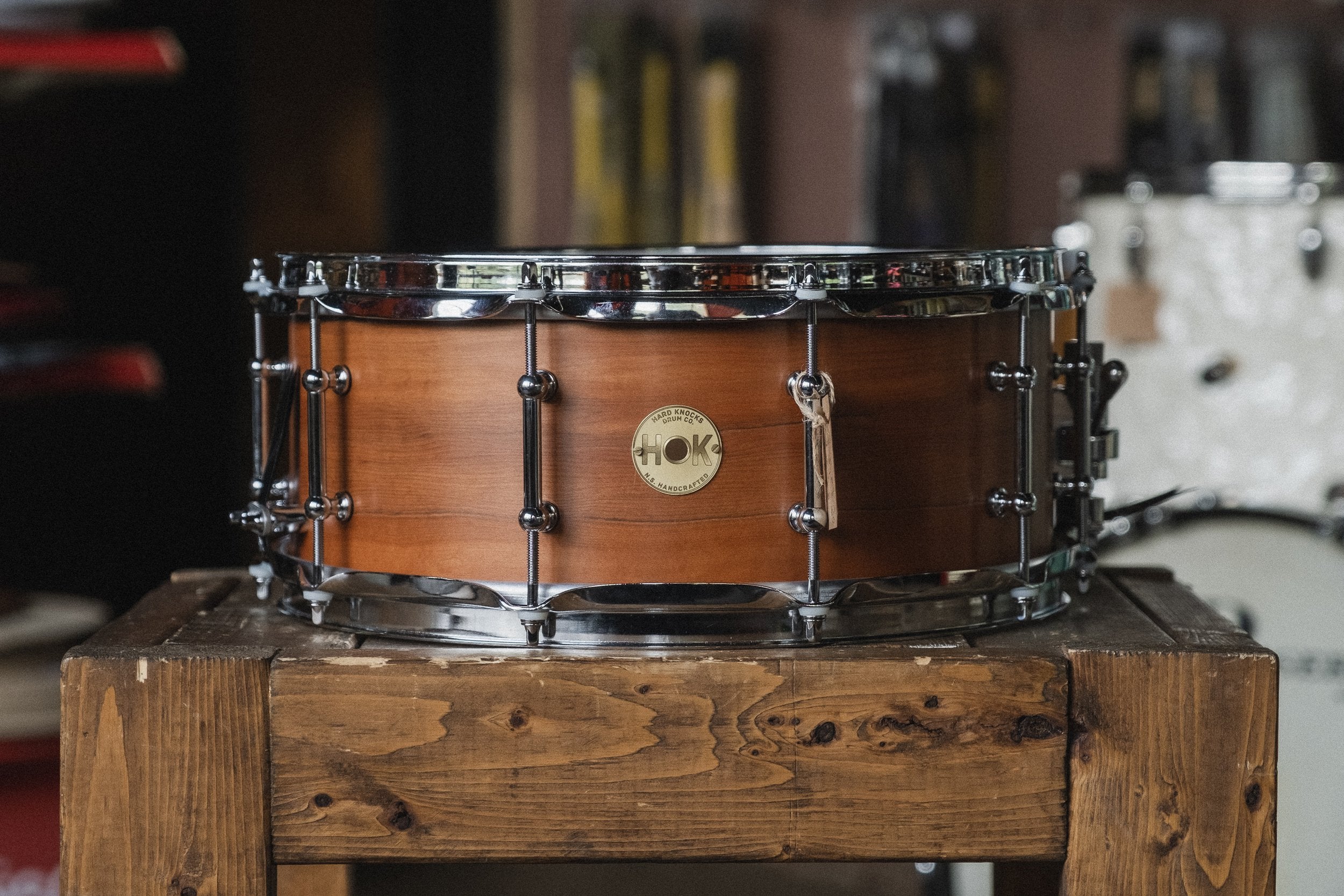Hard Knocks Old Growth Maple Snare in Tineo Veneer - 6x14 – Nelson Drum ...