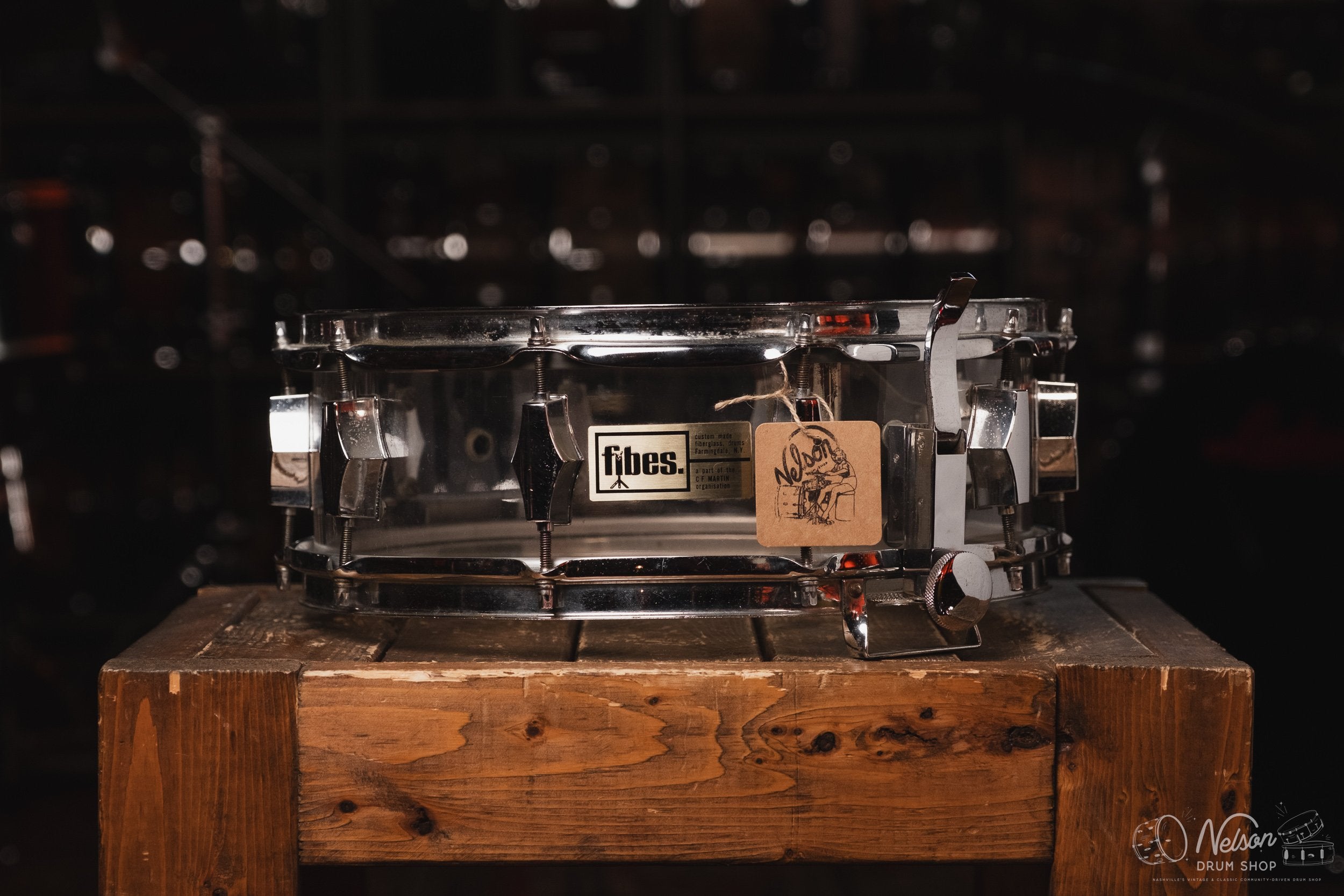 1970s Fibes Clear Acrylic - 5x14 – Nelson Drum Shop