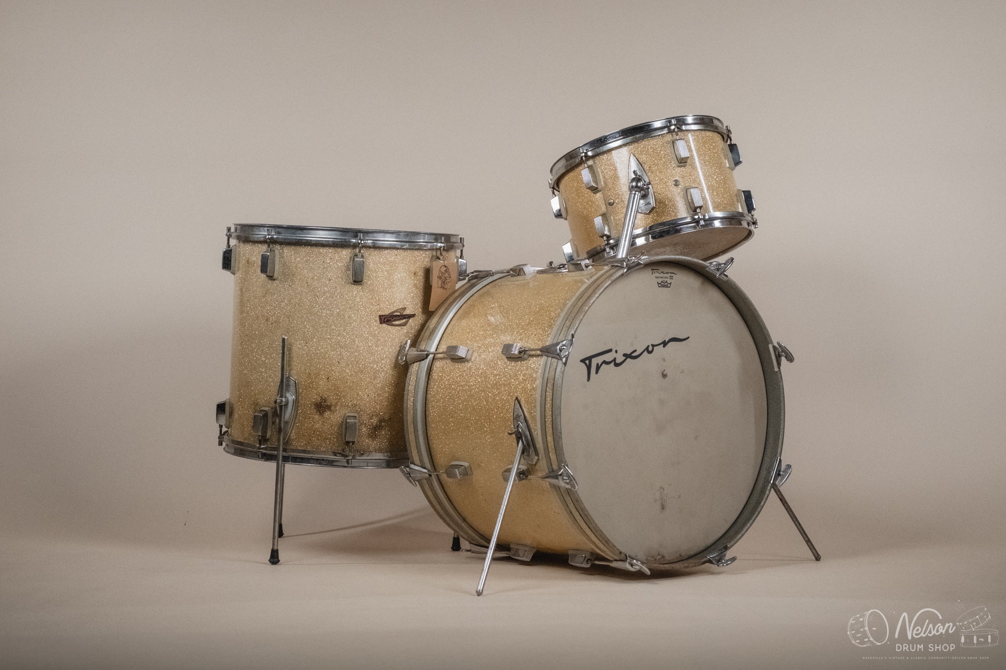 1960s Trixon ‘Luxus’ in Champagne Sparkle - 14x20, 16x16, 8x13 – Nelson ...